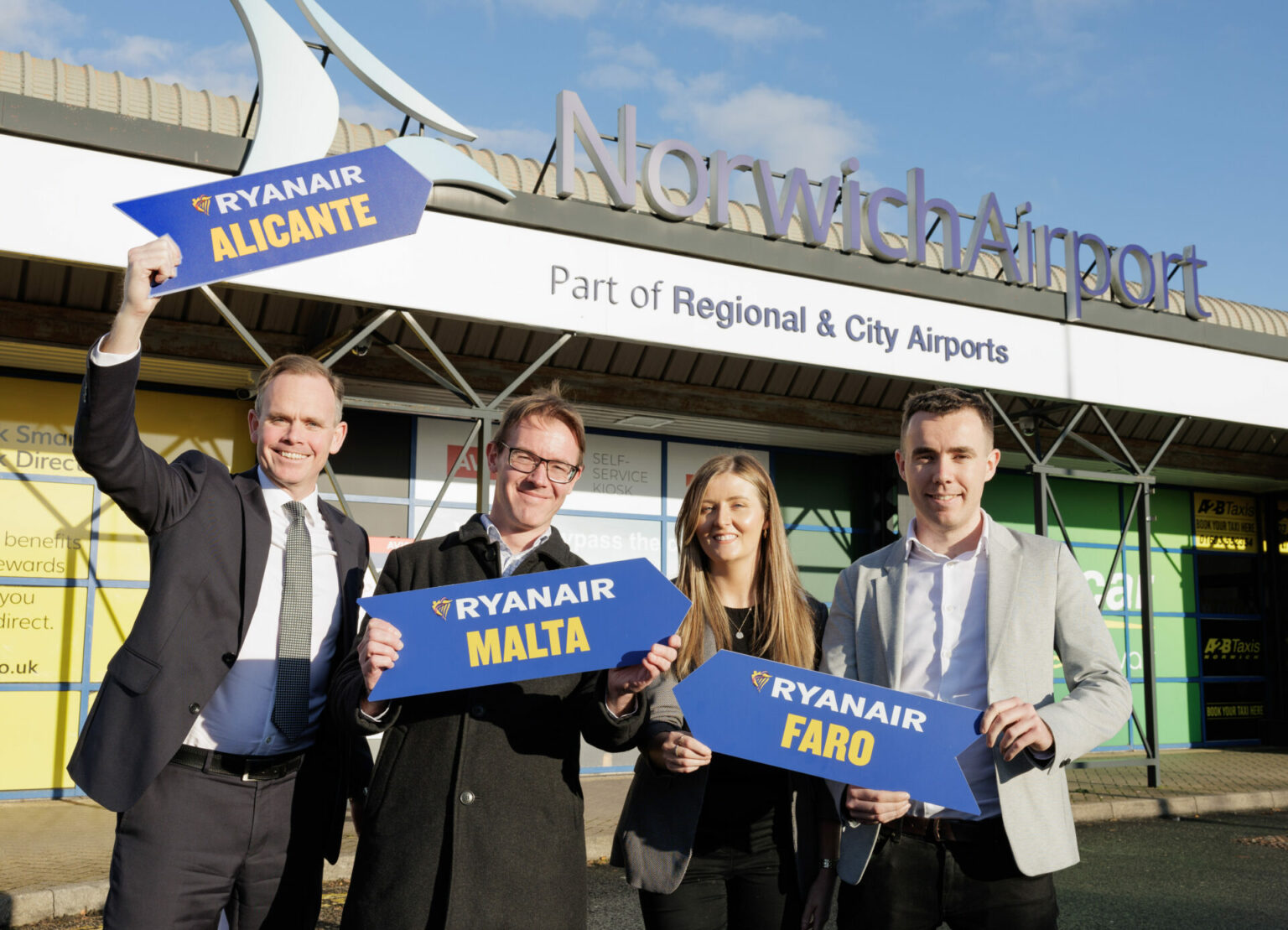 RYANAIR'S LOW FARES LAND AT NORWICH - Norwich Airport