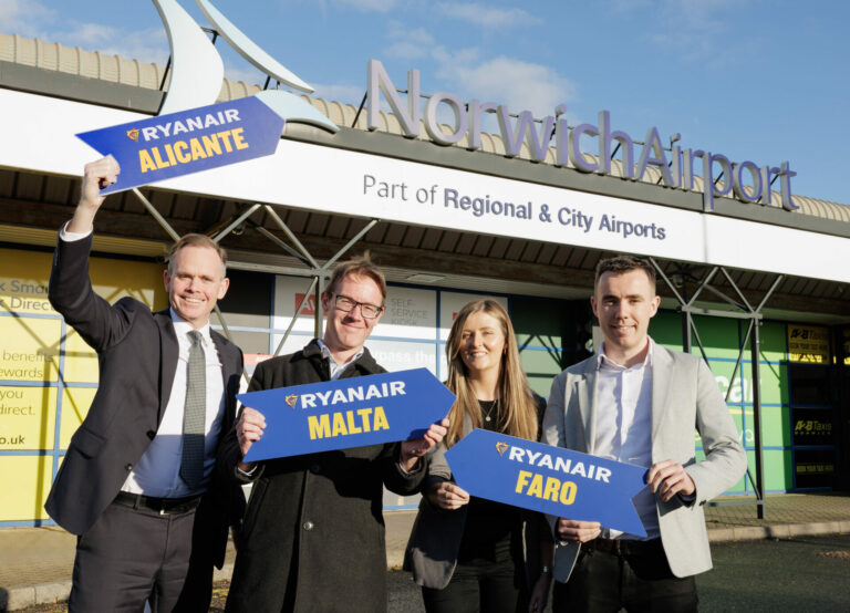 RYANAIR'S LOW FARES LAND AT NORWICH - Norwich Airport